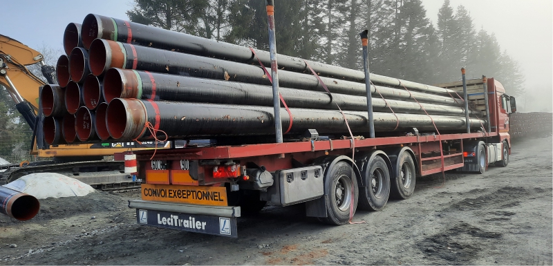 Mountain Shqipe - Pipe transport and handling